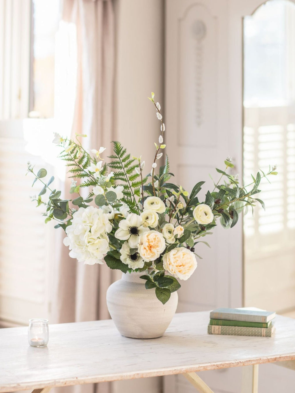 Athena | Faux Rose & Olive Bouquet – Little Buds