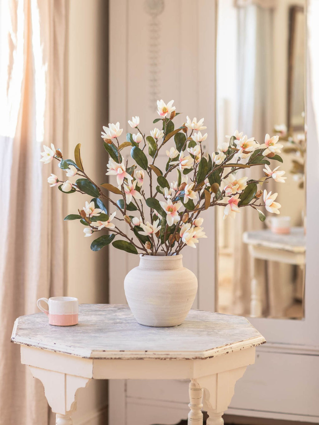 Cara | Faux Magnolia Arrangement – Little Buds
